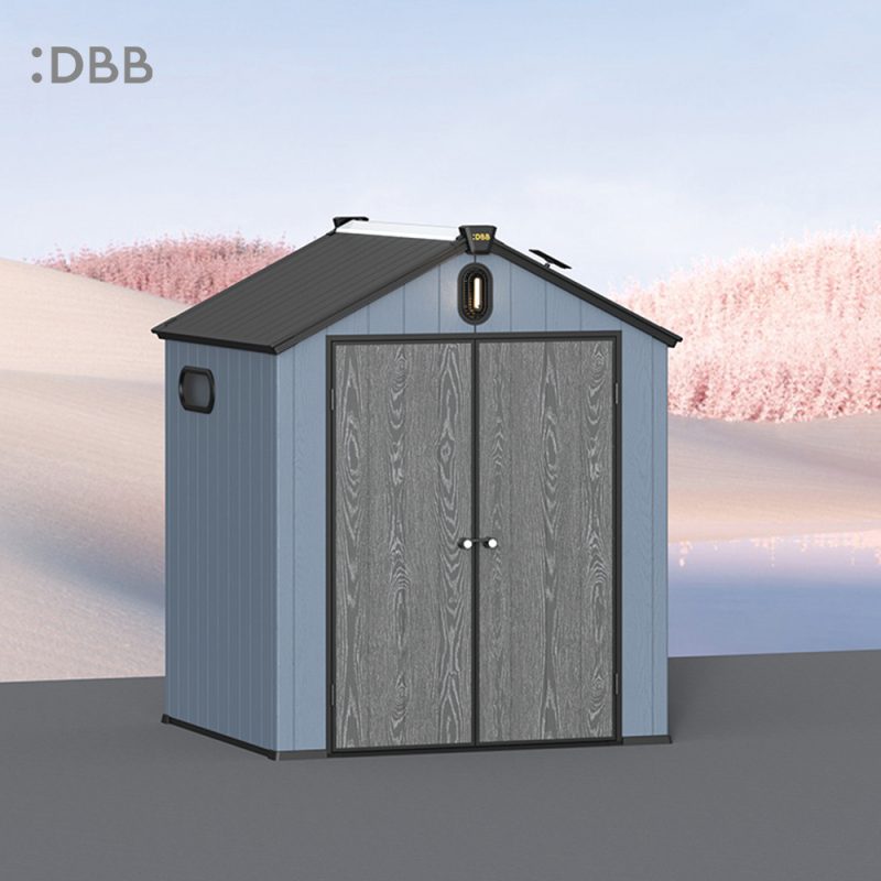 6' X 10' Plastic Shed With Floor Outdoor Storage Apex Garden Storage ...